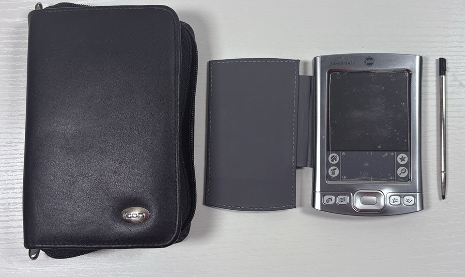 PalmOne Tungsten E2 Palm Pilot PDA with Stylus Case Charger Tested LOT ...