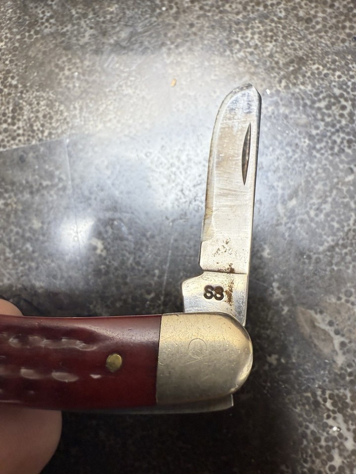 1998 CASE XX 6318 SS -MED STOCKMAN RED BONE 3 Blade Pocket Knife | eBay