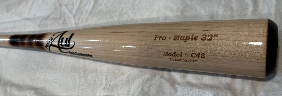 wood baseball bat 32/29 Prime Maple, Model C43, Aul Bat Co | eBay