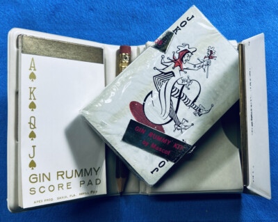 Vintage Hoyle Playing Cards Gin Rummy Kit by Mascot Sealed Deck with ...