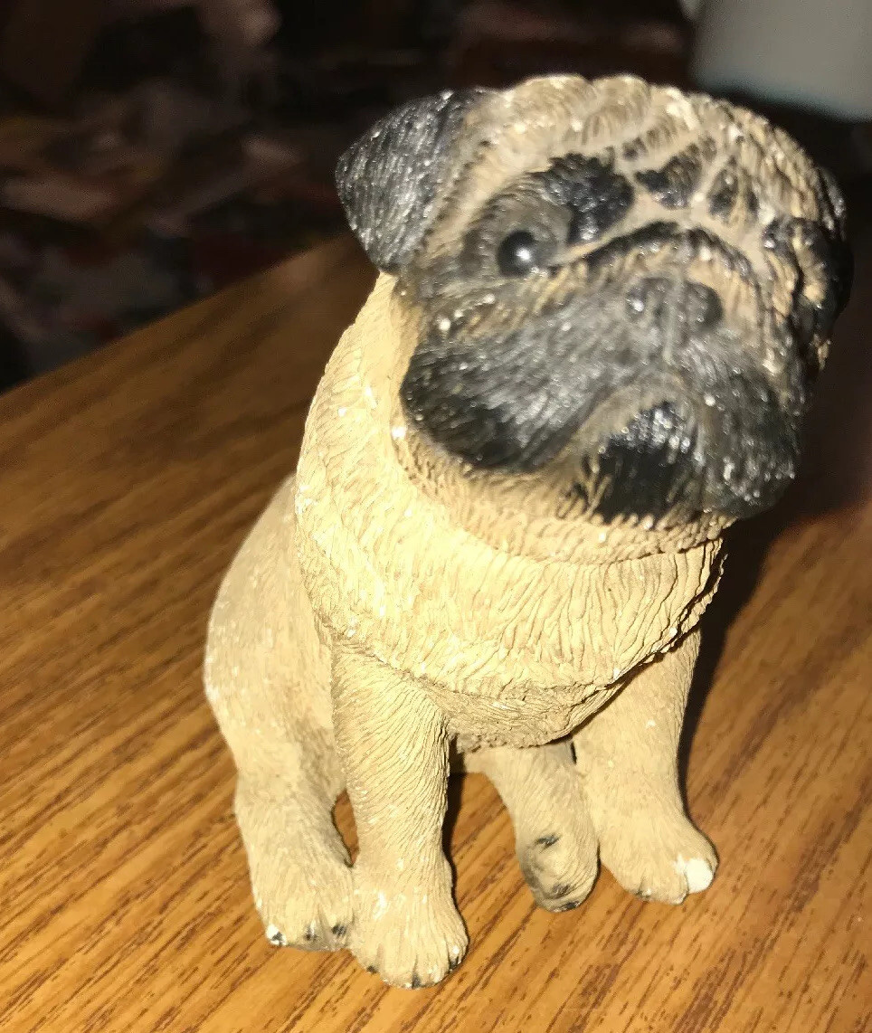 2 SANDICAST PUG DOG & SNORING PUPPY FIGURINE LIL’ SNOOZERS SANDRA BRUE ...
