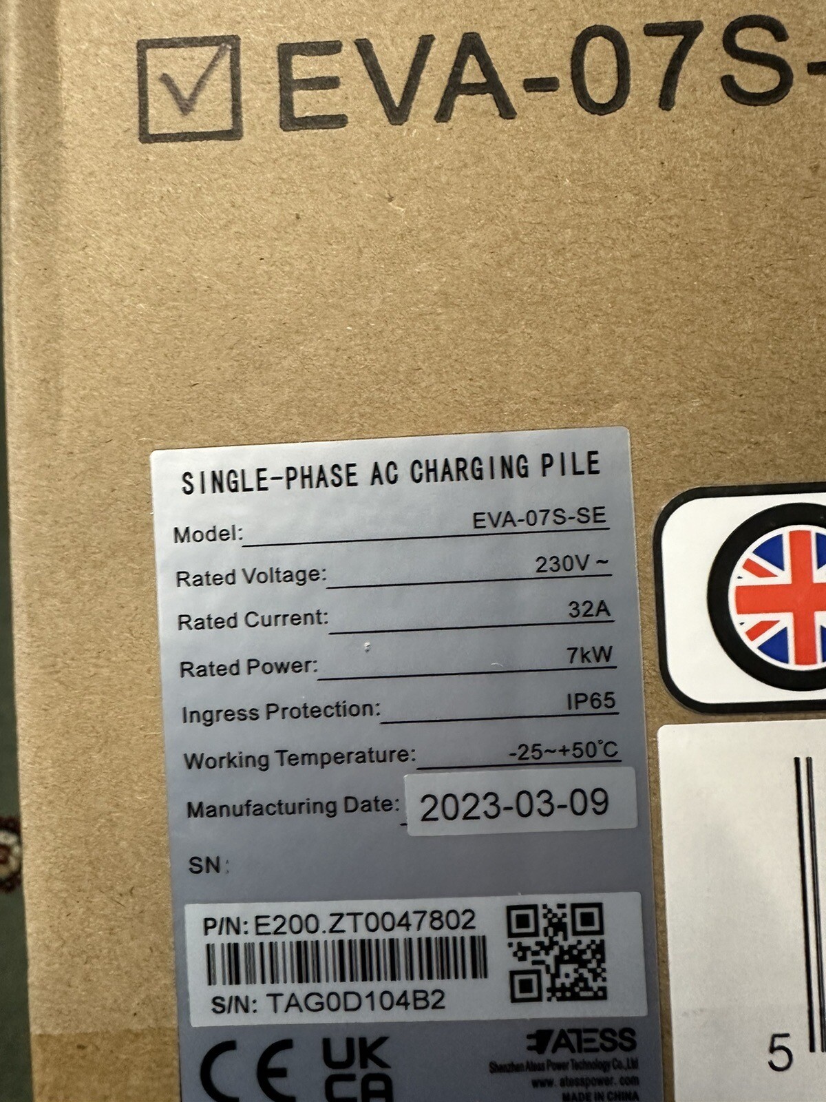 Project EV Pro Earth Electric Car Charger 7kw / 32amp - Eva-07s-se for sale online | eBay