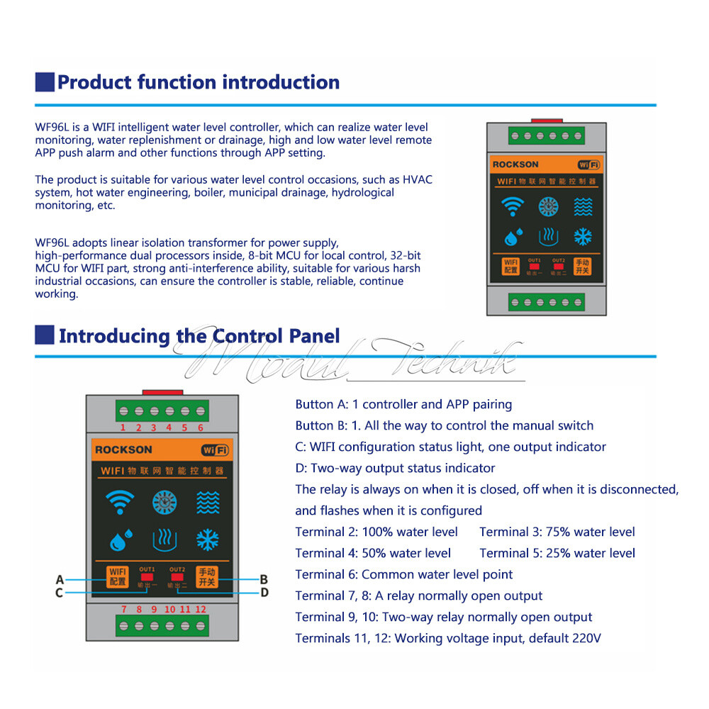 Water Sensor Mobile APP Remote Water Level Alarm Switch Fuel Tank Flow ...
