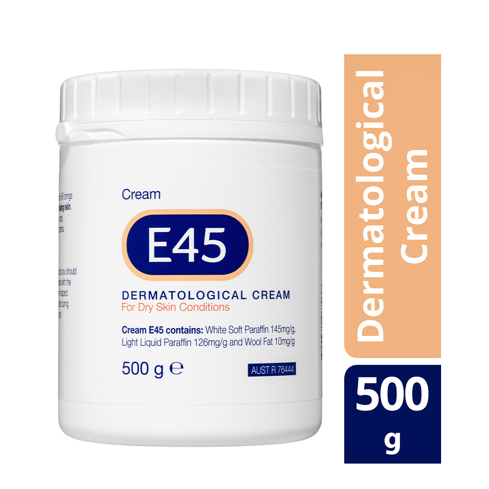 E45 Cream/Care For Dry Skin Tub 500g Body/Hands Non-Greasy/Soothing ...