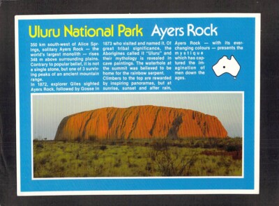 D1467 Australia NT Uluru National Park Ayers Rock Story Card postcard ...