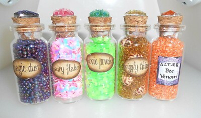 ALTAER unique POTION Bottles Vials *assorted* Magic Dust Fairy Flakes+ ...