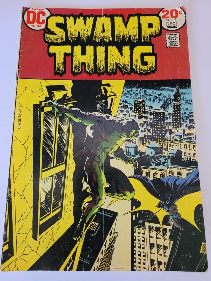 DC Comics Bronze Age Swamp Thing 1st Appearance Batman 1973 Dec No. 7 ...