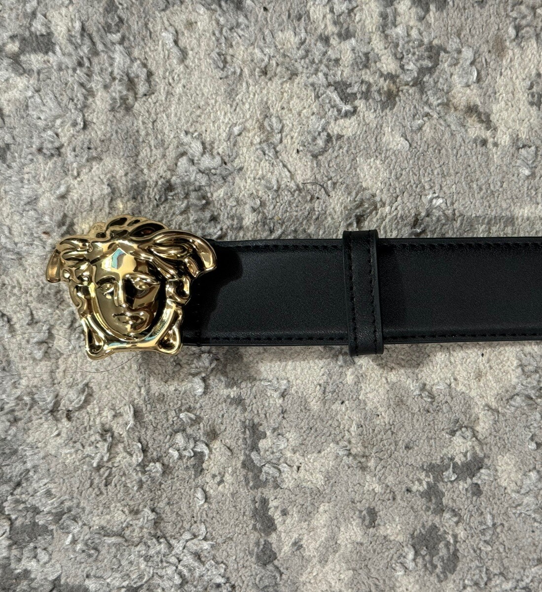 Versace Gold Buckle Black Medusa Buckle - Belt Size (… - Gem
