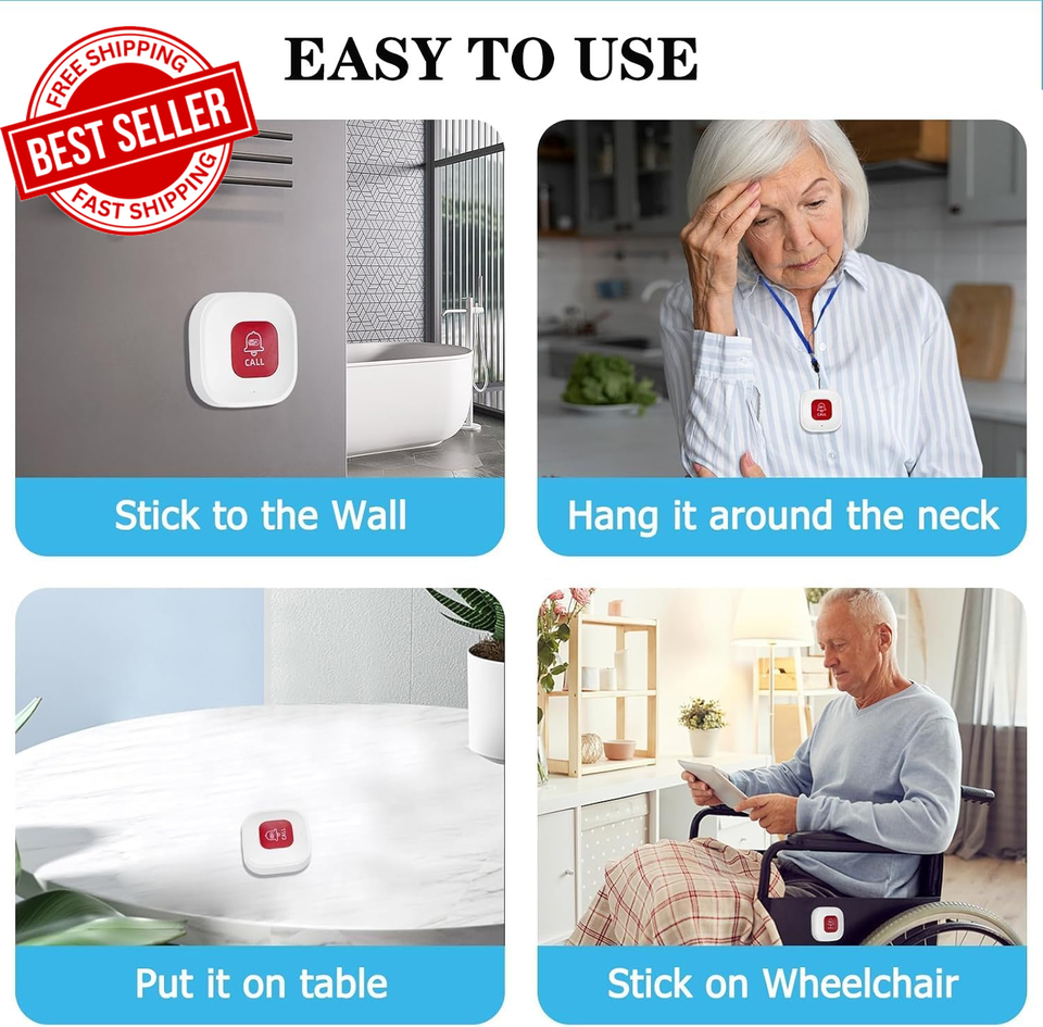 Smart Personal Alarms Wifi Elderly Panic Button Phone Wireless Alert ...