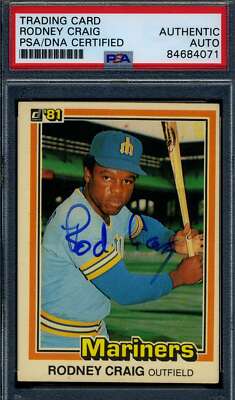 Rodney Craig PSA DNA Signed 1981 Donruss Autograph | eBay