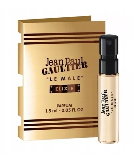 Jean Paul Gaultier Le Male Elixir Parfum Sample Vial Spray 1.5ml / 0.05 ...