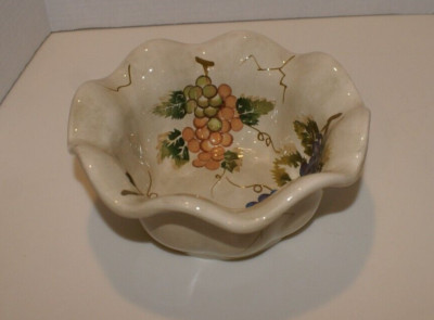 Tabletops Gallery Cabernet Hand Painted Dip Bowl 7" D X 3"H | eBay