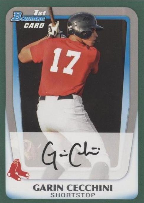 2011 Bowman - Prospects Garin Cecchini #BP107 Green /450 (RC) for sale ...