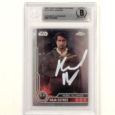 Kumail Nanjiani signed 2023 Topps Chrome Star Wars Haja Estree #13 card ...