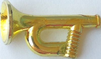 Genuine LEGO Minifigure, Utensil Part 71342 CHROME GOLD BUGLE / TRUMPET ...
