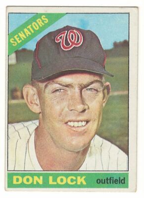 1966 TOPPS # 165 DON LOCK WASHINGTON SENATORS BASEBALL CARD - NO ...