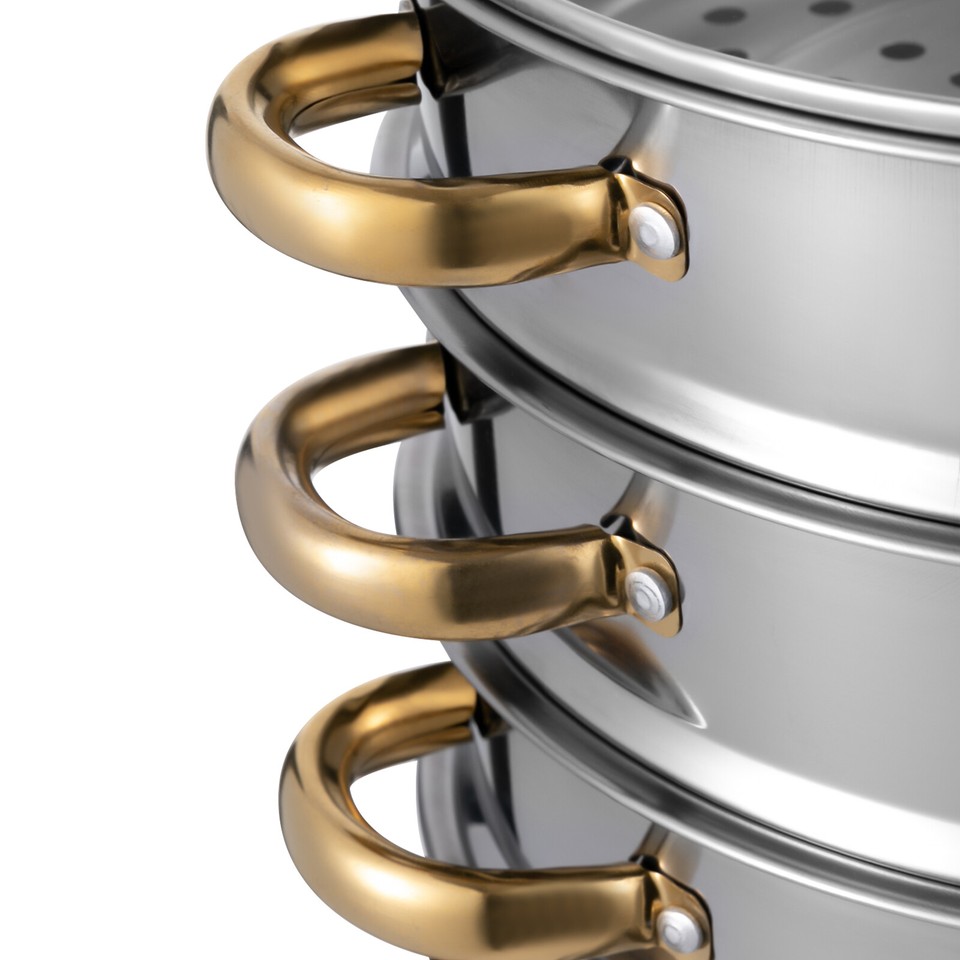 5-Tier Steamer Cooking Pot, Stainless Steel Steamer Pots, Cookware ...
