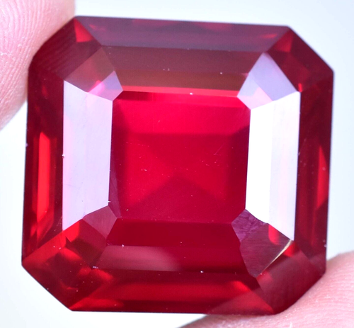 68.70 Ct Natural Mozambique Blood Red Ruby Certified Flawless Octagon ...