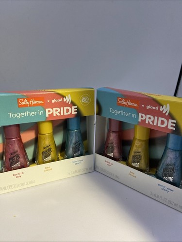 (2)Sally Hansen Glaad Insta-Dri Limited Edition Bold Metallic Shades ...