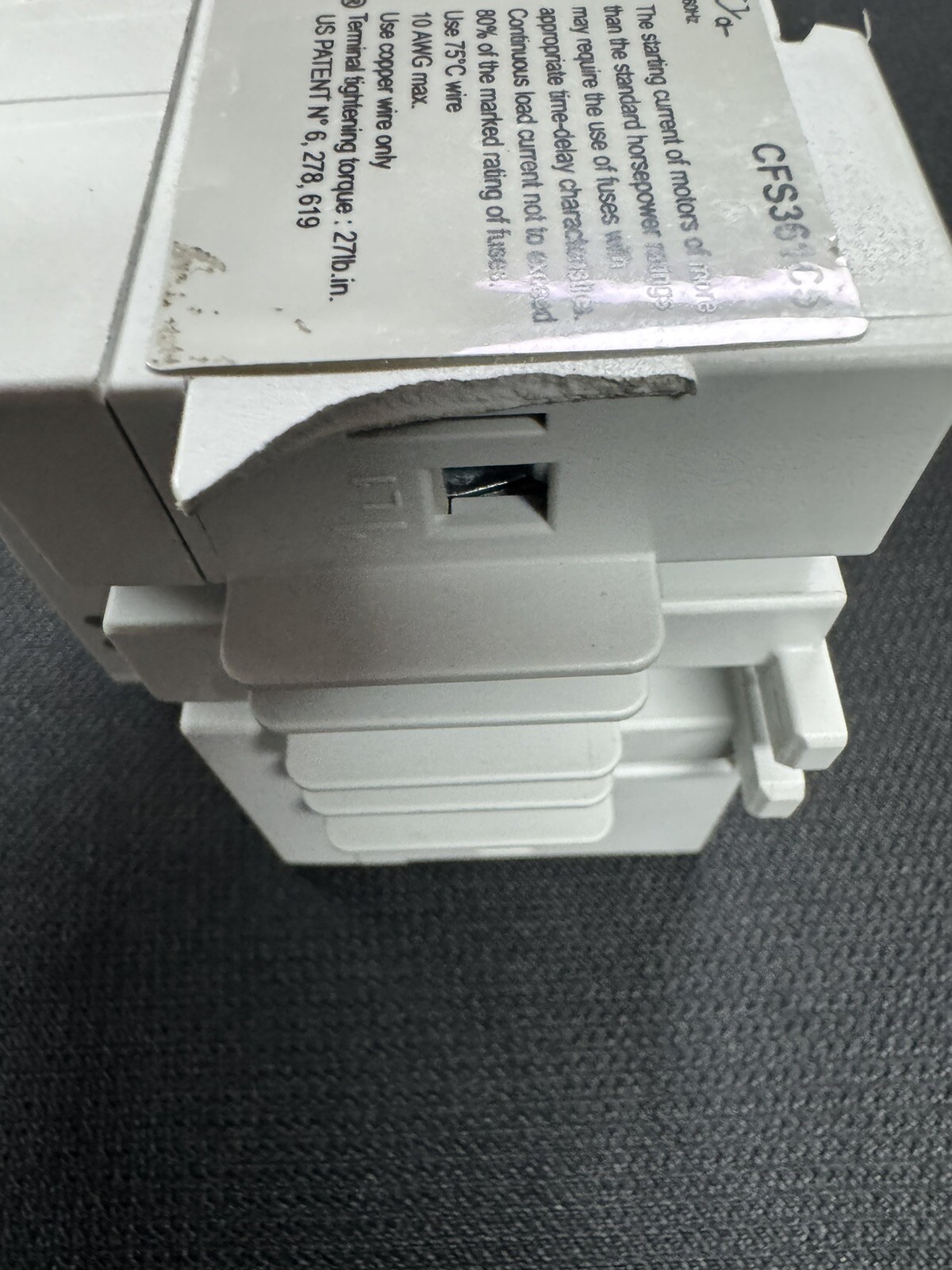 CFS361C5 SIEMENS COMPACT FUSIBLE SWITCH 30AMP 600V 3PH ****** (BROKEN ...