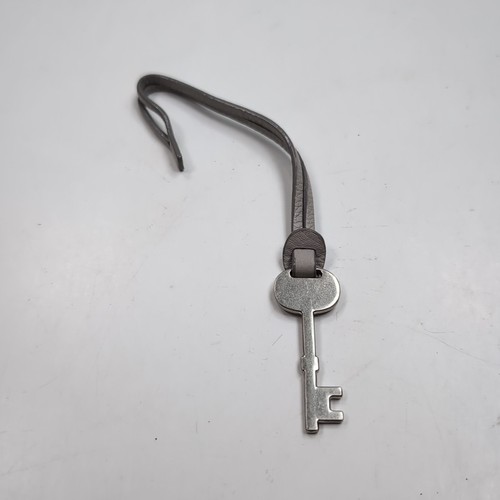 FOSSIL Purse / Bag Charm Metal & Gray Leather KEY | eBay