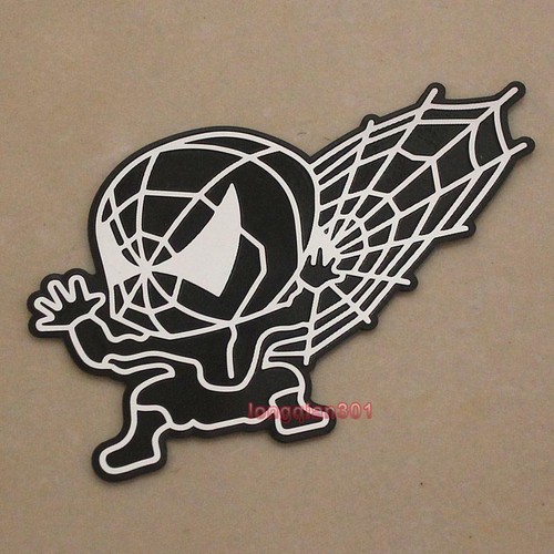 Aluminum 3D Black Car Badge Sticker Bike Emblem Decals For Spider Man ...