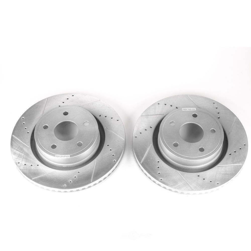 Disc Brake Rotor Set-Front Drilled, Slotted and Zinc Plated Brake Rotor ...