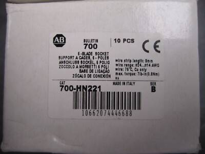 NEW ALLEN BRADLEY 700-HN221 RELAY BASE NEW FROM BOX QUANTITY | eBay