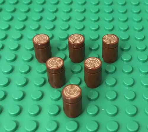 Lego 6 City Reddish Brown Round Tile 1x1 With Tree Stump Pattern Mini ...