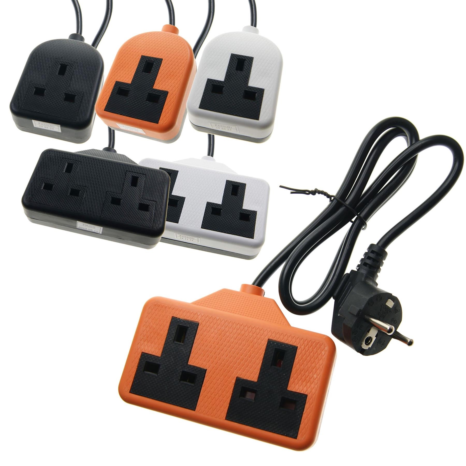 Euro EU French Schuko Plug to 13A UK Socket Hybrid Generator Adapter ...