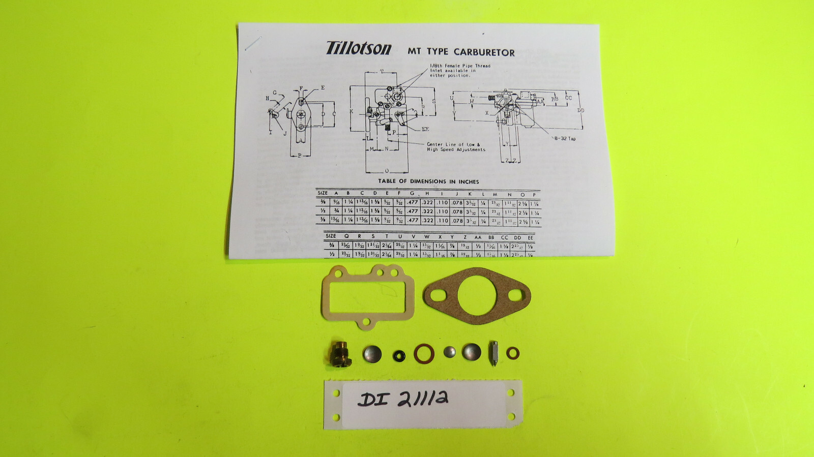 Servi-Cycle Bike Clinton Kohler Tillotson MT1 MT13 MT14 MT15 MT38 Carb ...