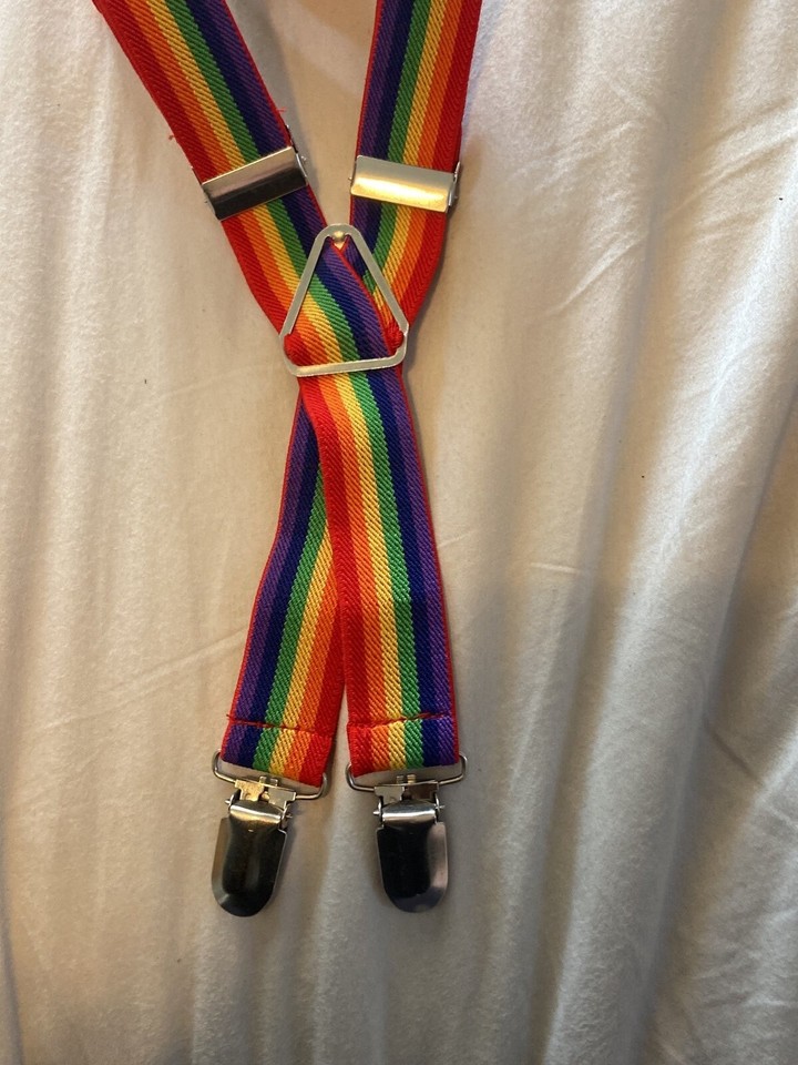 Hot topic rainbow suspenders | eBay
