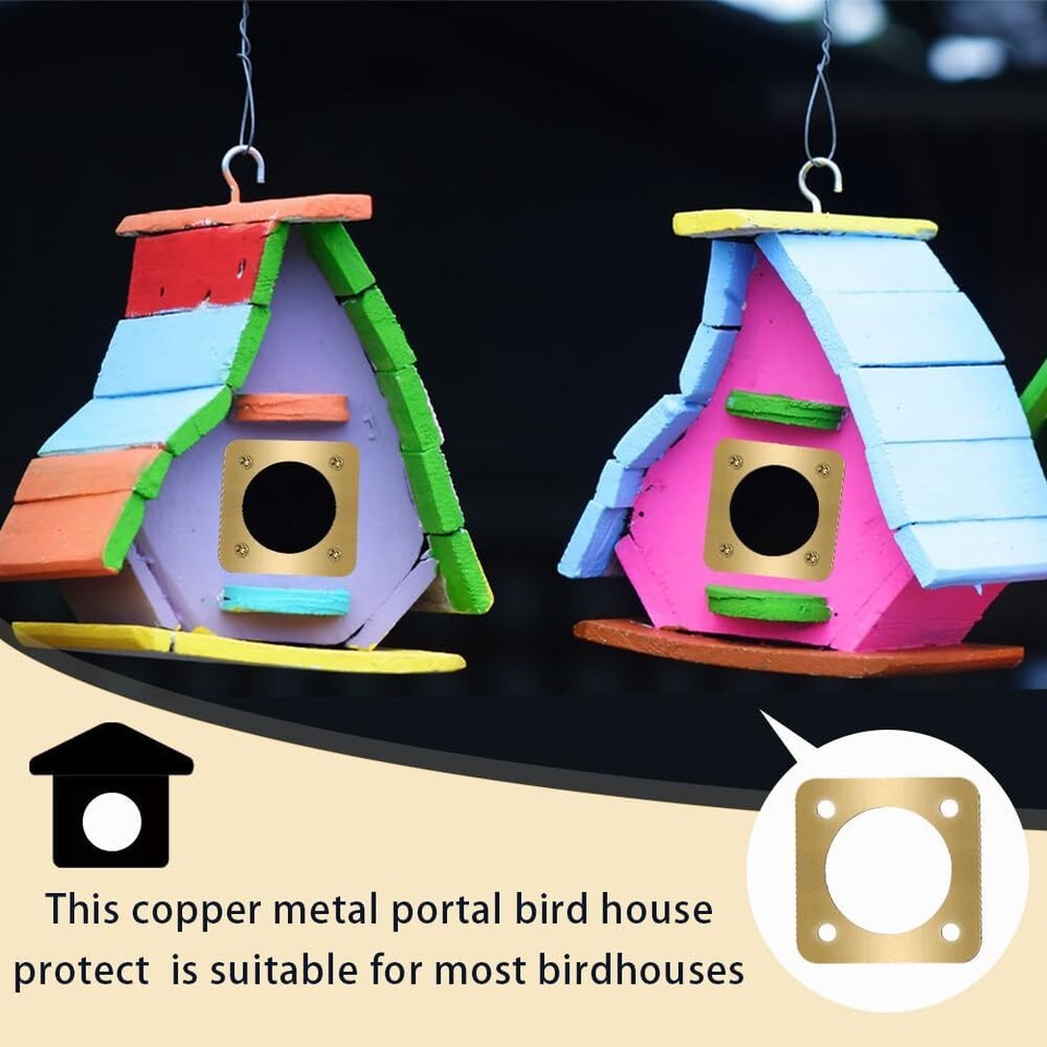 Predator Guards for Bird Houses,Metal Copper Portal House gold | eBay