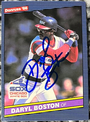 1986 DONRUSS #86 WHITE SOX DARYL BOSTON SIGNED CARD | eBay