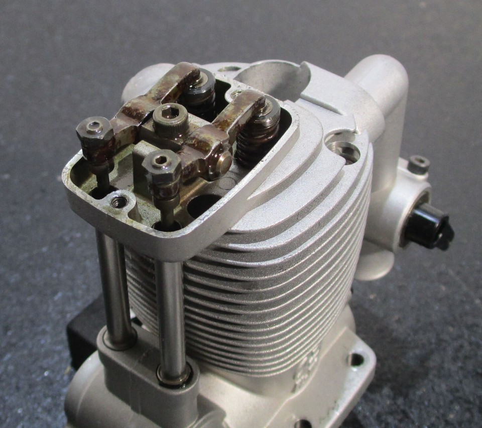 O.S. FL 70 11.45cc R/C airplane 4 stroke glow engine with muffler used ...