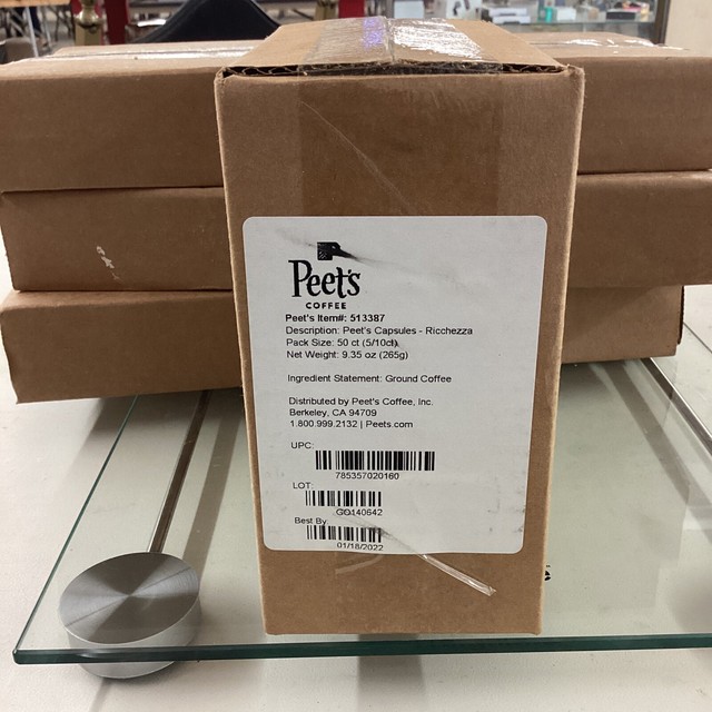 50pk Peet's Coffee Espresso Capsules RICCHEZZA Intensity 8 - for sale ...