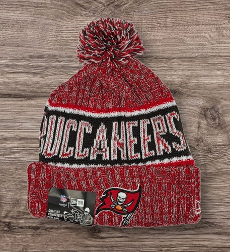 Tampa Bay Buccaneers New Era 2021 On-Field Sideline Pom Knit Beanie Hat ...