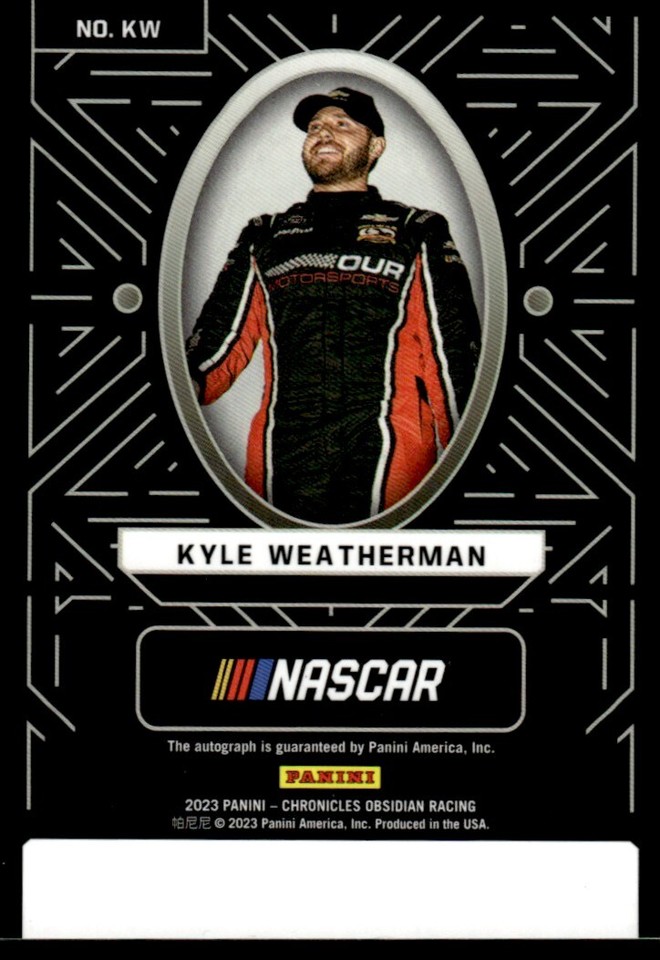 2023 Chronicles Obsidian Kyle Weatherman Auto #KW | eBay