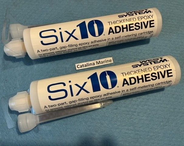 West Systems 610 SIX 10 EPOXY ADHESIVE CART 190ML W/Static Mixer 2 Pack ...