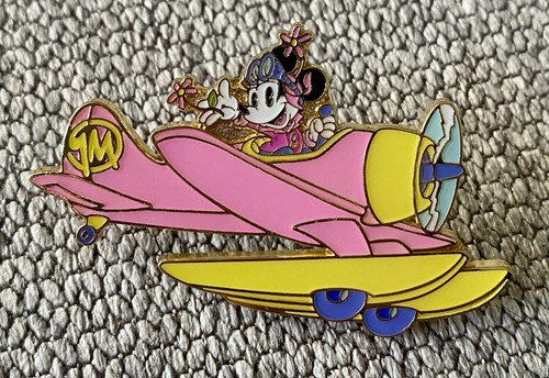 RARE Japan Disney Minnie Mouse Airplane Aviator Enamel Pin Badge Tokyo ...