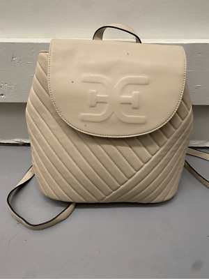 Sam Edelman Elise Faux Leather Backpack Ivory- Preloved Cream Purse, MP ...