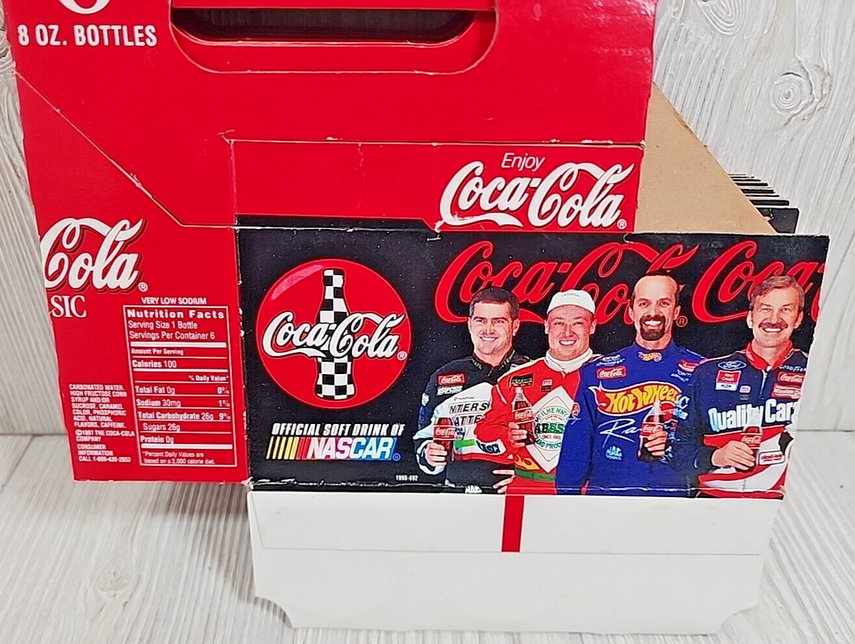 NASCAR CocaCola 6 Pk Limited Edition Cardboard Coke Carton Carrier 1998 ...
