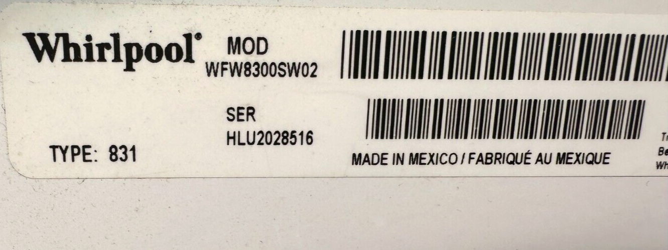 Whirlpool Washer Model WFW8300SW02 Tub To Dispenser Hose | eBay