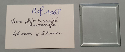 1 Beveled Flat Glass Rectangle 46 X 51 Mm Alarm Clock Other Ref 1068 | eBay