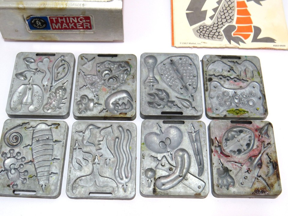 Mattel Thingmaker Vintage 1960's Toy Lot, No Heat, 8 Mold Pieces ...