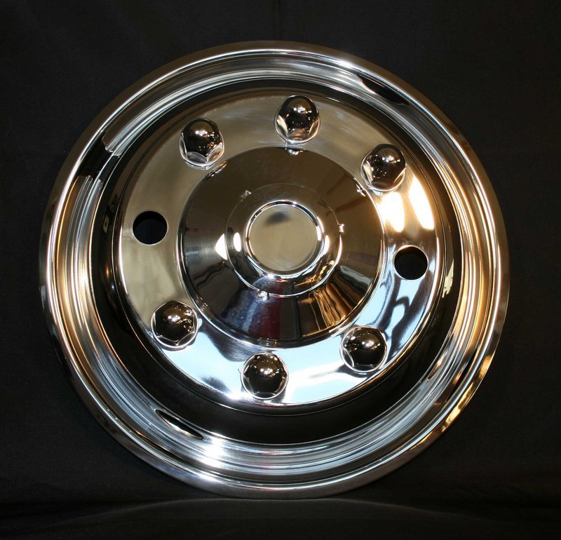 Freightliner FL 60 70 19.5" 8 lug Front Pair Wheel Liners simulators ...