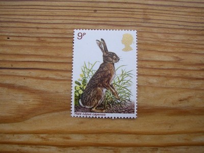 MNH 9p stamp Brown Hare British Wildlife Wild Animal Easter Patrick ...