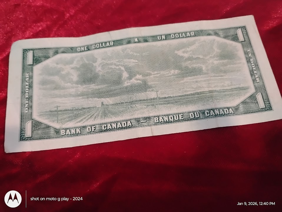 Two one dollar Canadian bills 1954 DEVIL'S HAIR circulated in good ...