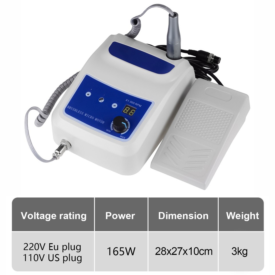 50K RPM Dental Brushless Polishing Unit Micro Motor Grinder with E-type ...