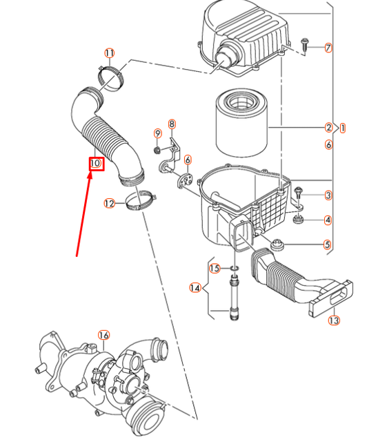 OEM Audi A1 8x Air Intake Hose 6R0129684C Genuine for sale online | eBay